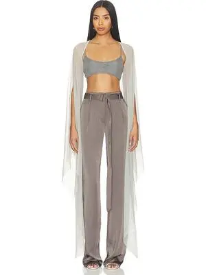 LAPOINTE Lapointe Metallic Mesh Shrug