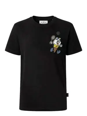 Philipp Plein Round Neck T-shirt Gelato Monsters - Black