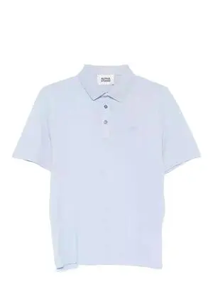 Alpha Studio Button-fastening Polo Shirt - Blue