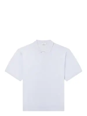 ATON ATON - Knitted Polo Shirt - Men - Blue - S