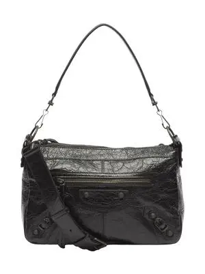 Balenciaga Le City Moto Leather Bag - Black