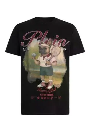 Philipp Plein Round Neck T-shirt New York Tennis Black