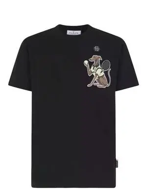 Philipp Plein Tennis Pet Patch T-shirt - Black
