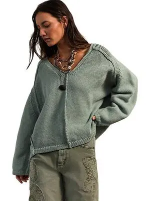 Free People We The Free Monarch Pullover - Mountain Mint