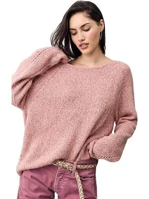 Free People Shoreline Softspun Knit Pullover Dusty Cedar