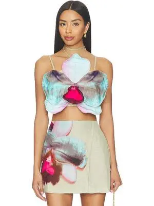 AMUR Maisie 3d Orchid Top - Sage