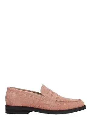 DUKE + DEXTER Wilde Suede Penny Loafer - Blush
