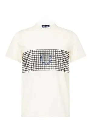 Fred Perry Tennis Net Graphic-print Cotton T-shirt - Ecru