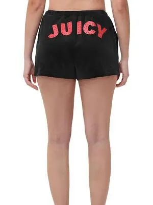Juicy Couture Velour Shorts - Liquorice