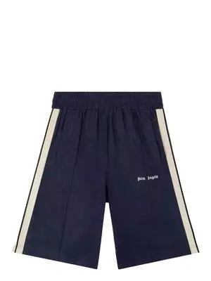 Palm Angels Logo Track Shorts Blue
