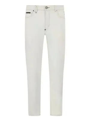 Philipp Plein Detroit Fit Stretch Denim Jeans - Neutrals