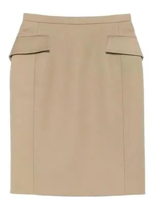 N°21 Front-pocket Mini Skirt - Neutrals