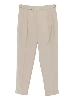BRIGLIA 1949 Belted Pleated Trousers - Neutrals