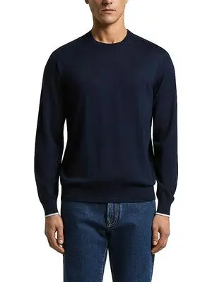 Peserico Crewneck Sweater Deep Blue