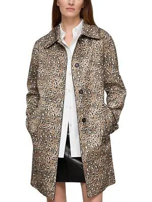 Lafayette 148 New York Printed Coat - Brownstone Multi