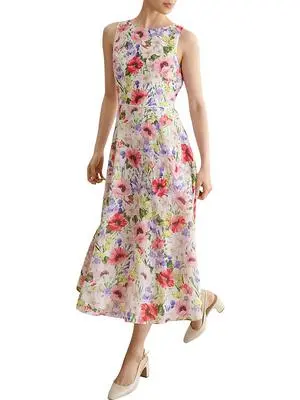 HOBBS LONDON Petite Carly Floral Dress - Ivory/multi