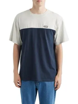 Rip Curl Halfa Panel Cotton T-shirt - Grey Marle