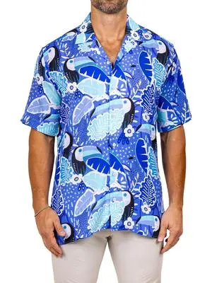 MACEOO Apachi Marthy Camp Shirt - Blue
