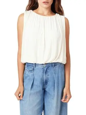 Habitual Knit Bubble Top - Whisper White