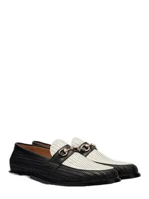 MARC NOLAN Boardwalk Bit Loafer - Black/white Woven