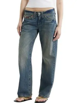 BDG URBAN OUTFITTERS Kayla Low-Rise Wide-Leg Pinstripe Jeans