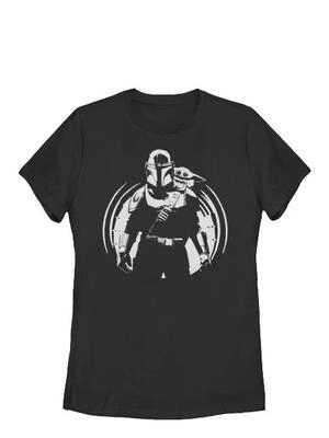 STAR WARS: THE MANDALORIAN AND GROGU Star Wars The Mandalorian And Grogu Sketch Graphic T-shirt - Black
