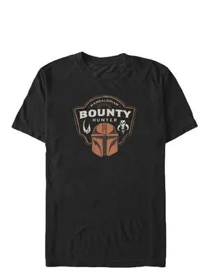STAR WARS: THE MANDALORIAN AND GROGU Star Wars The Mandalorian And Grogu Bounty Hunter Logo Graphic T-shirt - Black