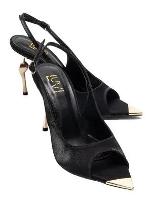 PROLOGUE SHOES Amore Slingback Stiletto Pumps Black