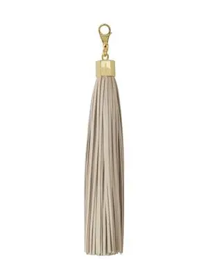 LANVIN Leather Pompom Bag Charm Plaster