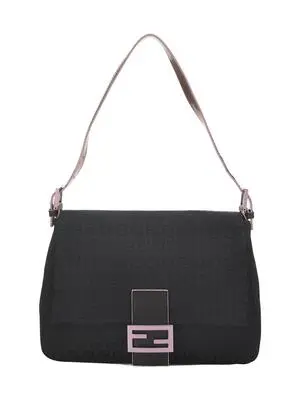 Fendi Fendi Zucchino Mama Shoulder Bag Black