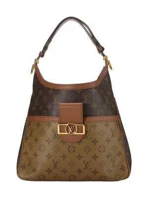 LOUIS VUITTON Monogram Reversed Dauphine Hobo - Brown