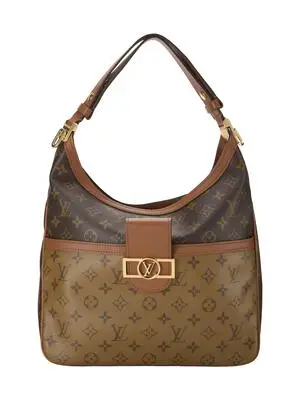 LOUIS VUITTON Louis Vuitton Monogram Reversed Dauphine Hobo MM