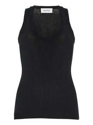 Matteau Ribbed Tank Top Black