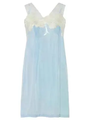 MAISON MARGIELA Lace-trim Mini Dress - Blue
