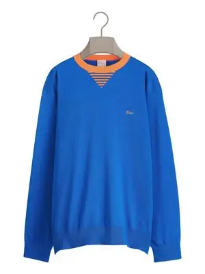 Dior Oversized Sweatshirt With Embroidery - Blue Cotton Knit