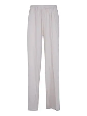 Rossopuro Long Silk Trousers - Brown