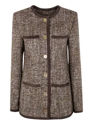 GOLDEN GOOSE Journey Long Boxy Jacket - Brown