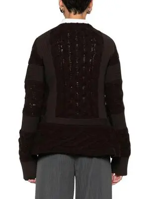 Sacai Wool Knit Pullover - Brown