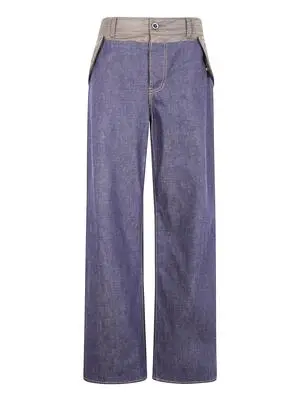 Sacai Wide-leg Denim Pants - Blue