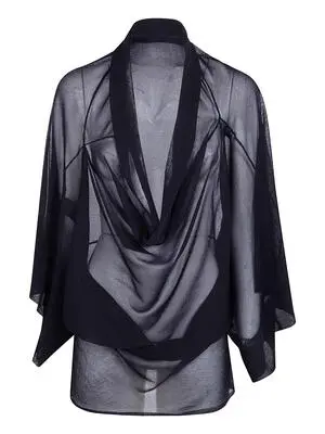 AVIU` Viscose Kimono Jacket - Black