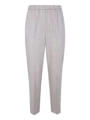 Peserico Linen Wool Blend "Estrato" Trousers Beige
