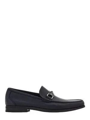FERRAGAMO Gancini Ornament Loafer - Navy