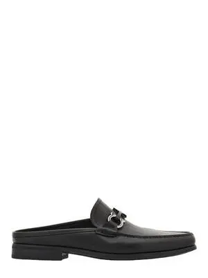 FERRAGAMO Gancini Ornament Mule - Black