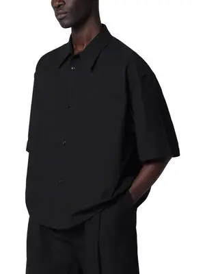 Studio Nicholson Cotton And Linen Shirt - Black