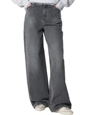 GOLDEN GOOSE Melody Vintage-wash Cotton Boyfriend Jeans - Grey