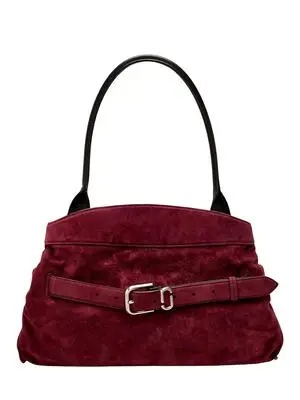 Marc Jacobs Dakota Satchel Bag In Suede - Purple