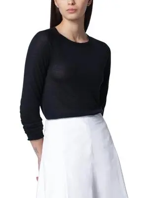 ROBERTO COLLINA Cashmere And Silk Crewneck Sweater - Blue