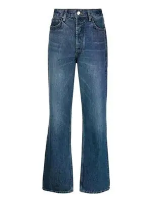 ANINE BING Olsen High-rise Straight-leg Jeans - Blue