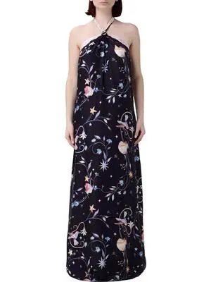 FORTE_FORTE Halterneck Maxi Dress - Blue