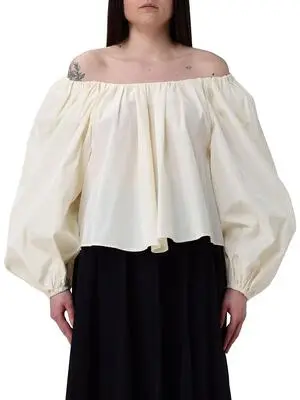 FORTE_FORTE Off-the-shoulder Blouse With Draped Silhouette - Ivory